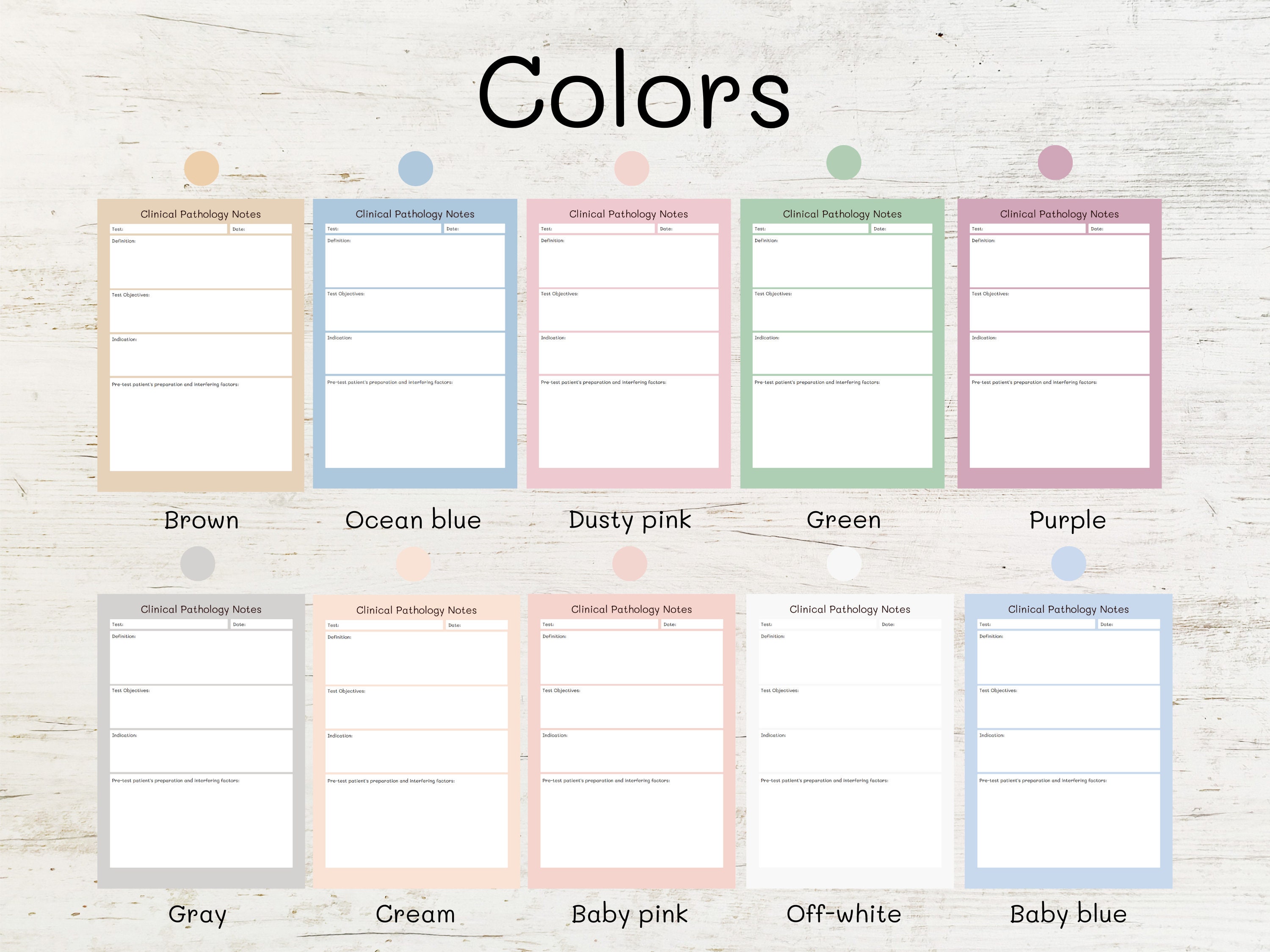 Printable Clinical Pathology Template Med Surg Study Template Student ...
