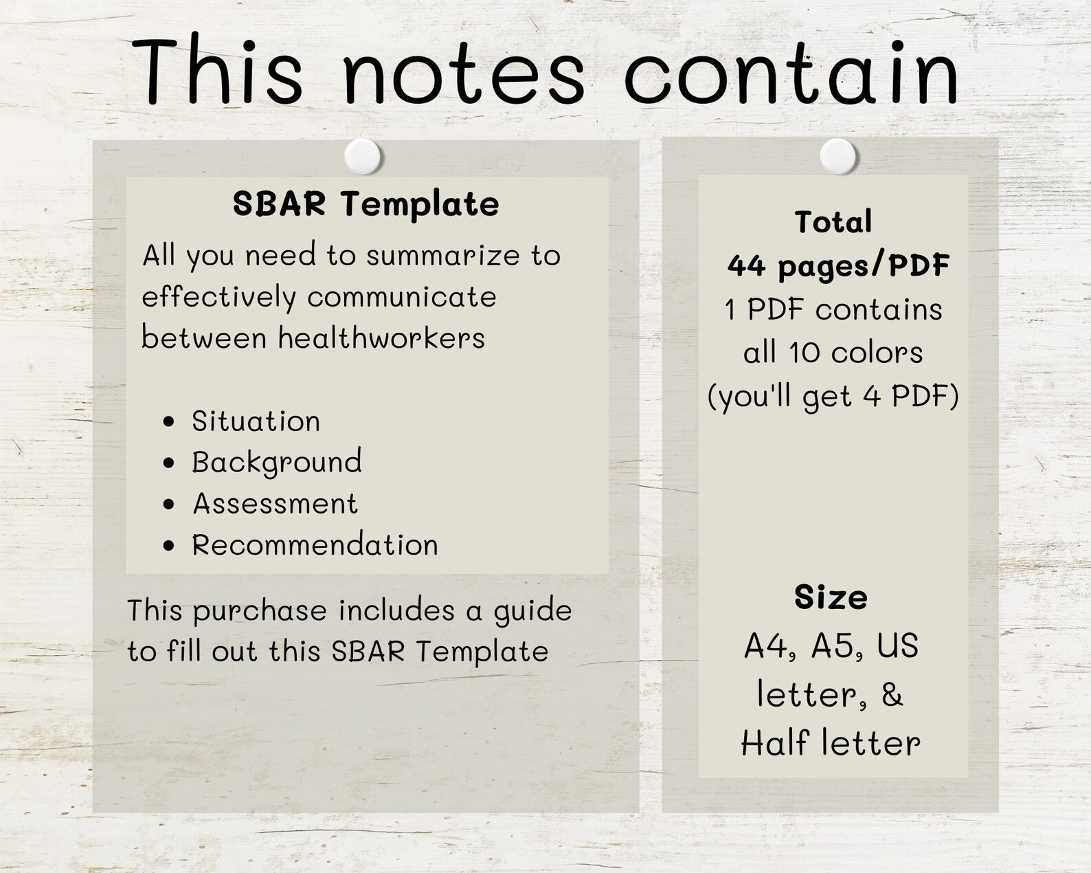 Printable SBAR Template Notes Nursing Study Guide Nursing Notes Study ...