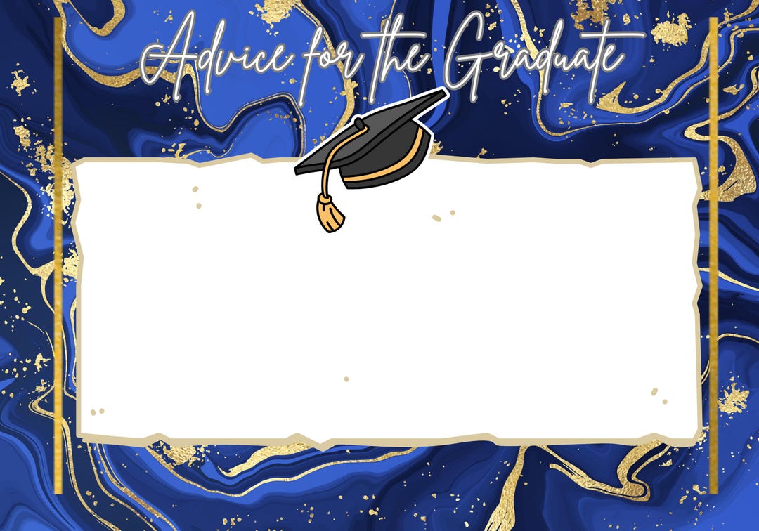 Graduation Printable Advice Cards for the Graduate/instant Download PNG ...