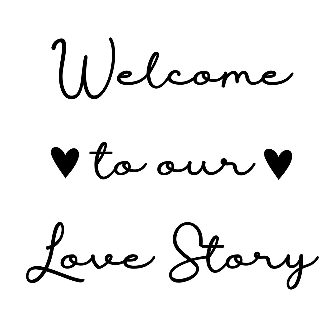 Welcome to Our Love Story SVG, PNG, Wedding Svg, Wedding PNG, Marriage ...