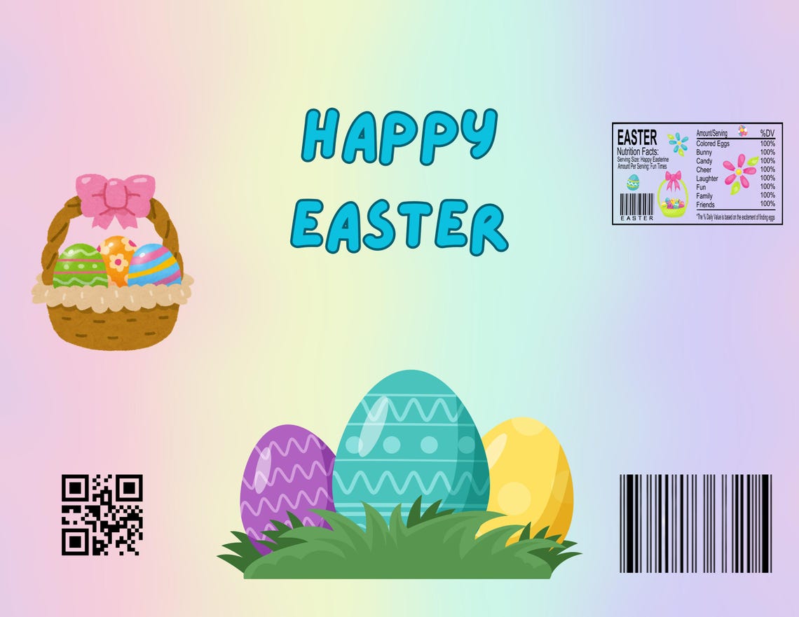 Easter Printable Chip Bag Png-digital Download-diy Party Favor-4 ...
