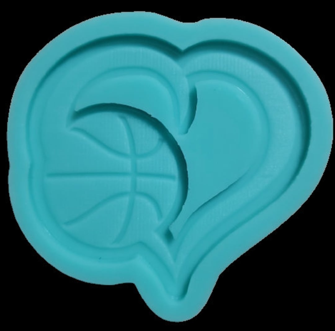 Silicone Mold, Basketball Love, Basketball Heart Mold, Resin Mold ...