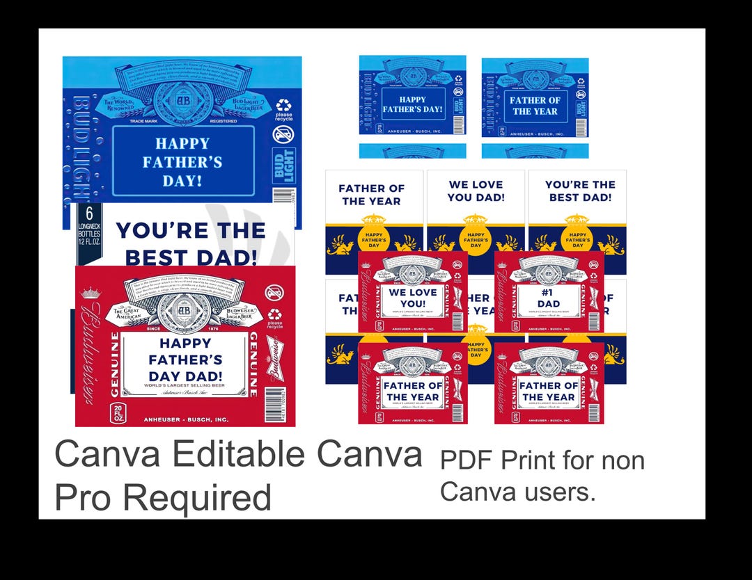Editable Bottle Labels/customizable Canva Template/party & Event Bottle ...