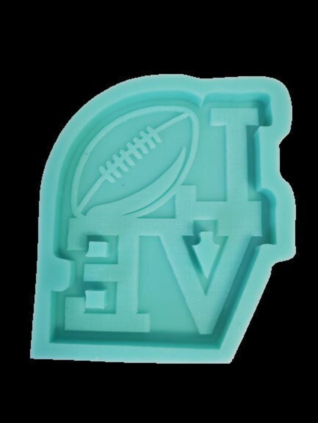 Silicone Mold, Resin Mold, Football Mold, Football Love Silicone Mold ...