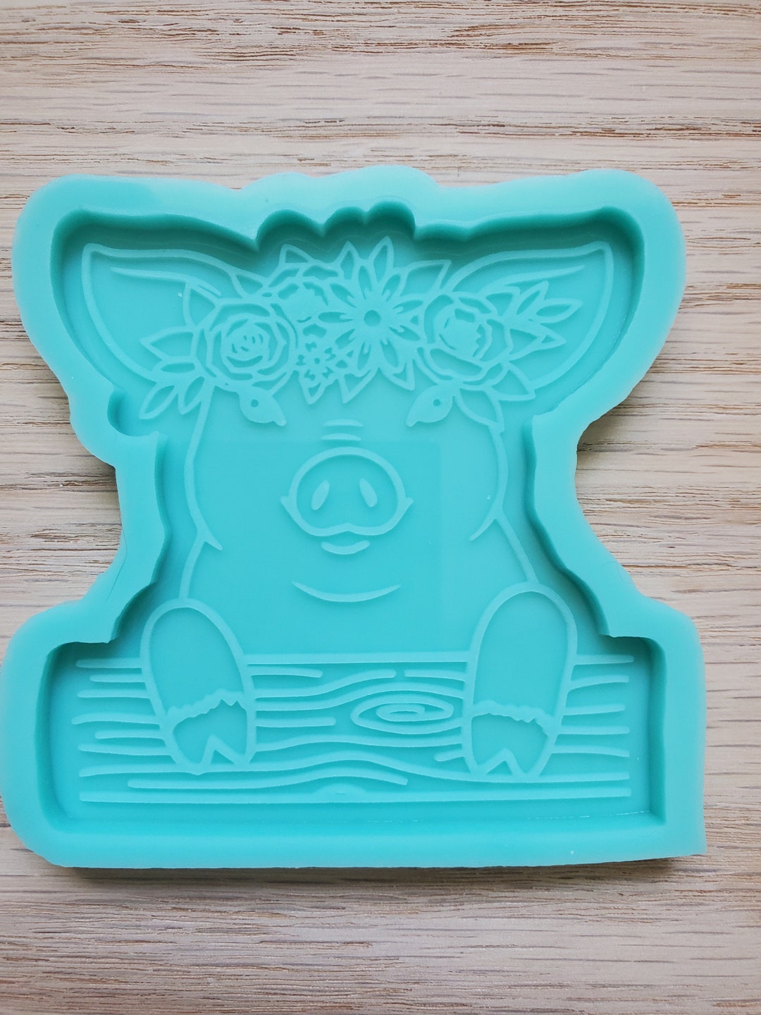 Pig Silicone Mold, Pig Resin Mold, Pig Candy Mold, Pig Clay Mold, Farm ...