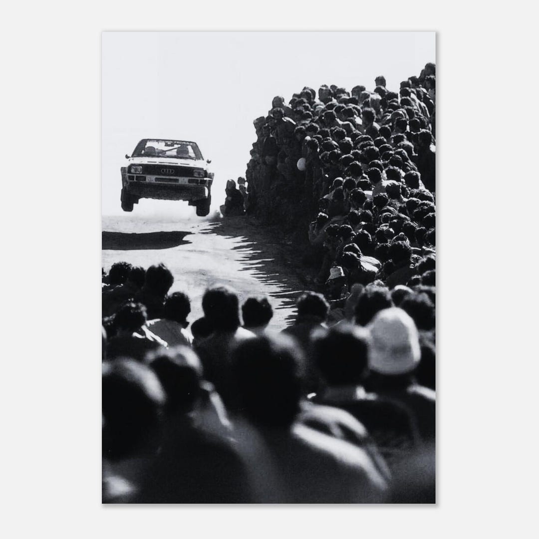 Vintage Audi S1 Black and White Poster: Trendy Motor Racing Wall ...