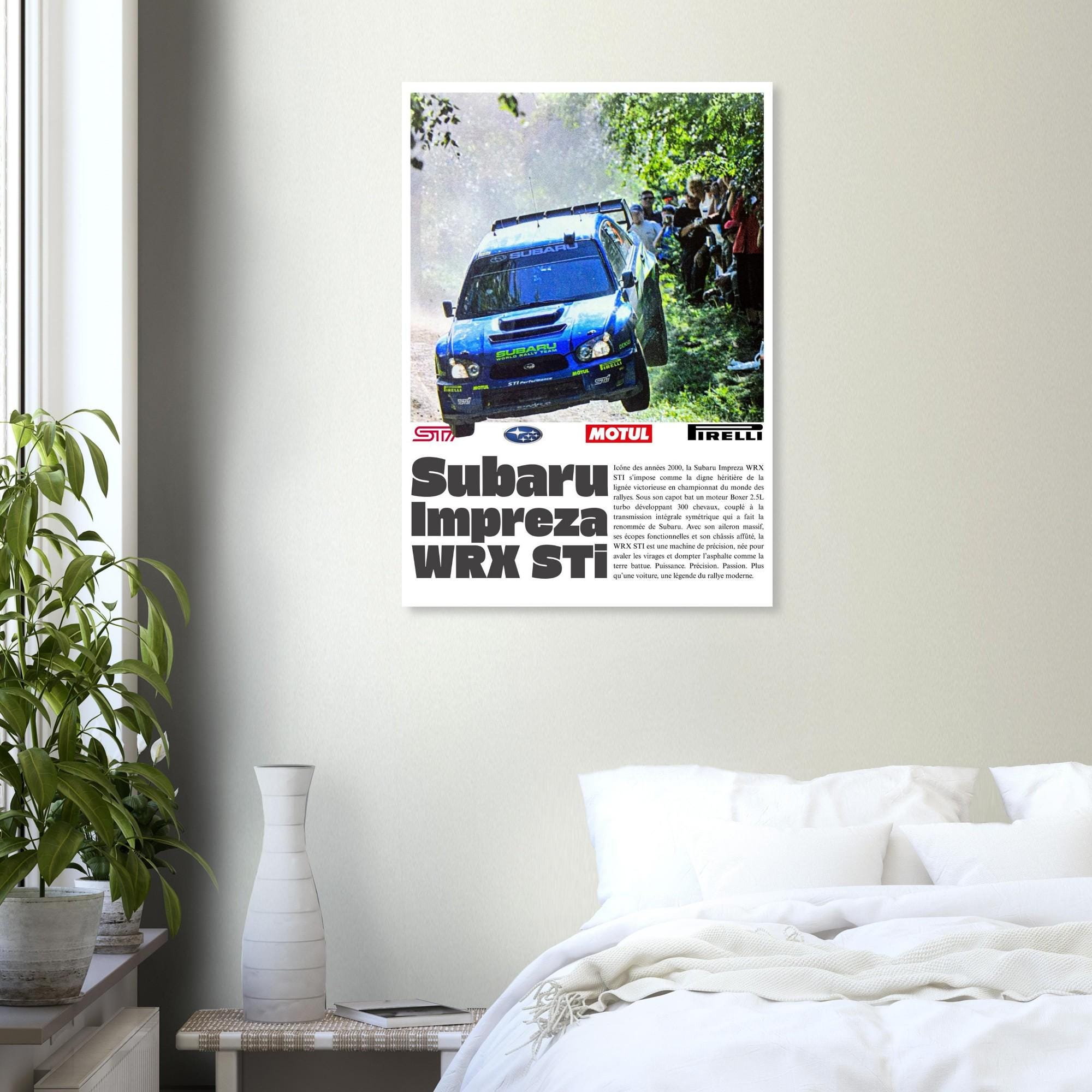 Vintage Subaru Impreza WRX Sti Poster: Trendy Motorsport Wall Decor ...
