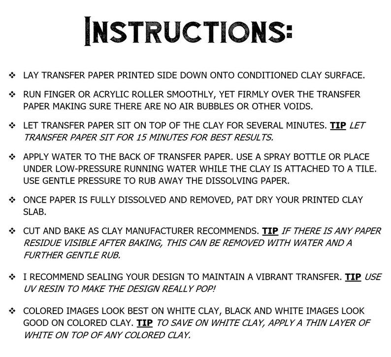 Polymer Clay Image Transfer, Clay Transfer Sheets, Polymer Clay ...