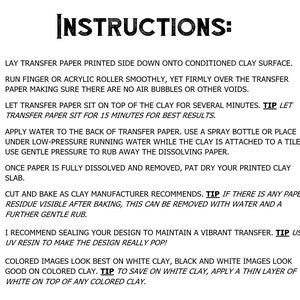 Polymer Clay Image Transfer, Clay Transfer Sheets, Polymer Clay ...