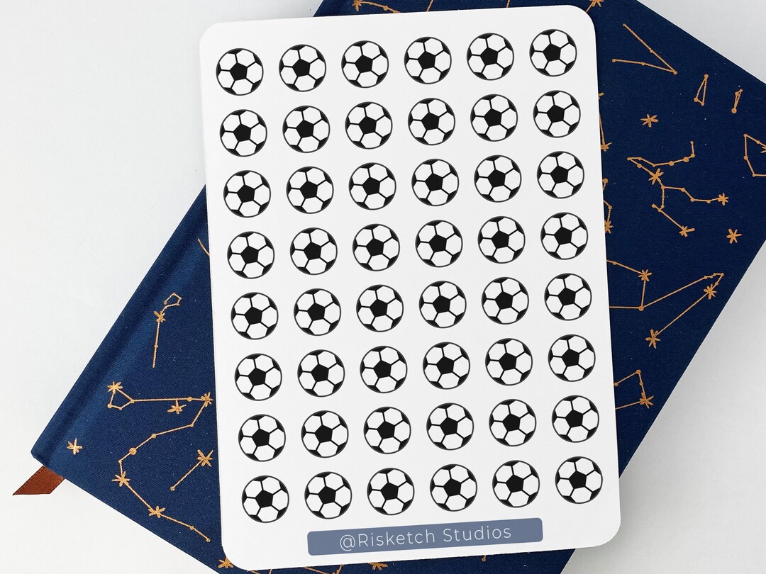 Hand-drawn Soccer Stickers for Planning 48 Mini European Football Icons ...
