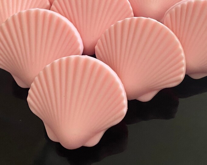 Pink Seashell Silicone Bead // Ocean Sea Shell Creature Beads // Clams ...
