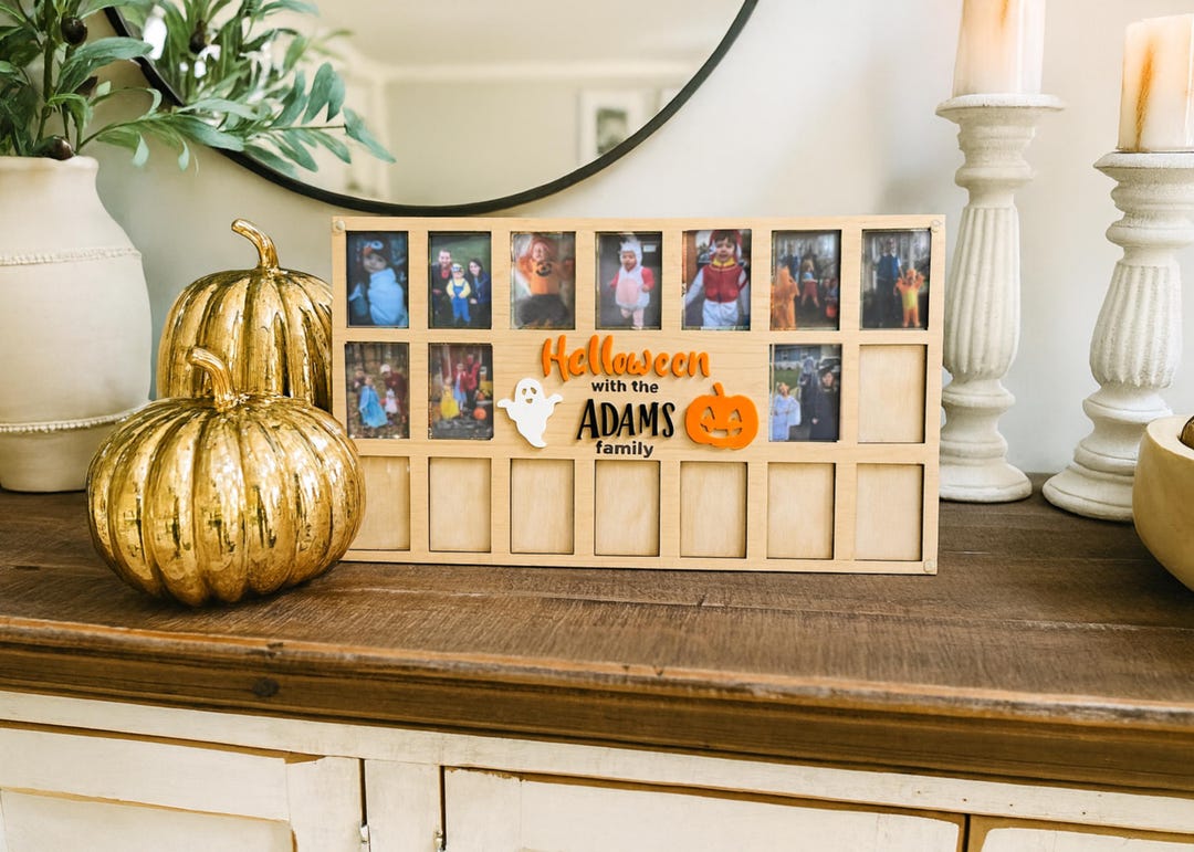 Halloween Frame Personalized Trick or Treat Photo Display for Fall ...