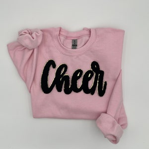Cheer Crewneck Sweatshirt Chenille Cheer Shirt Custom Chenille ...
