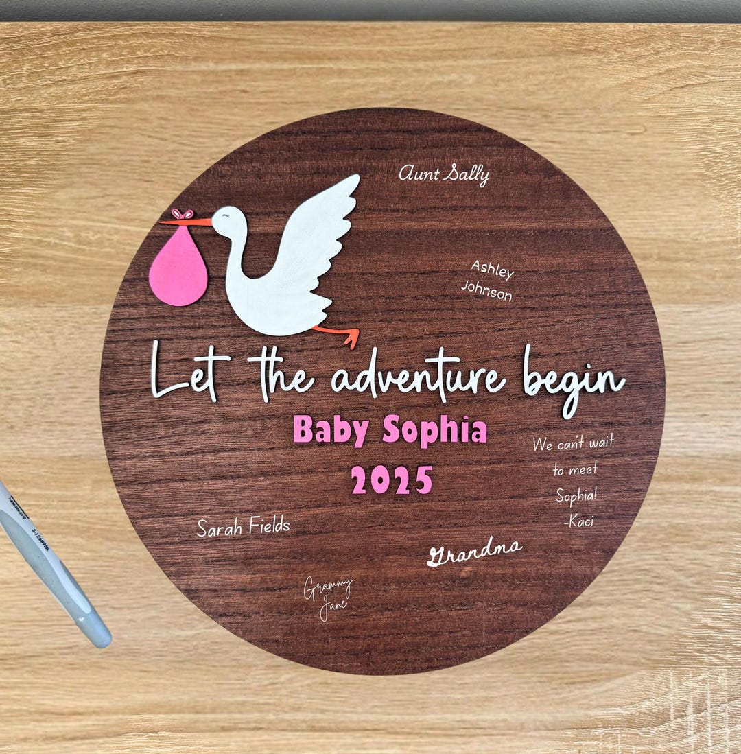 Baby Shower Guest Book Alternative for Baby Shower Wood Sign for Baby ...