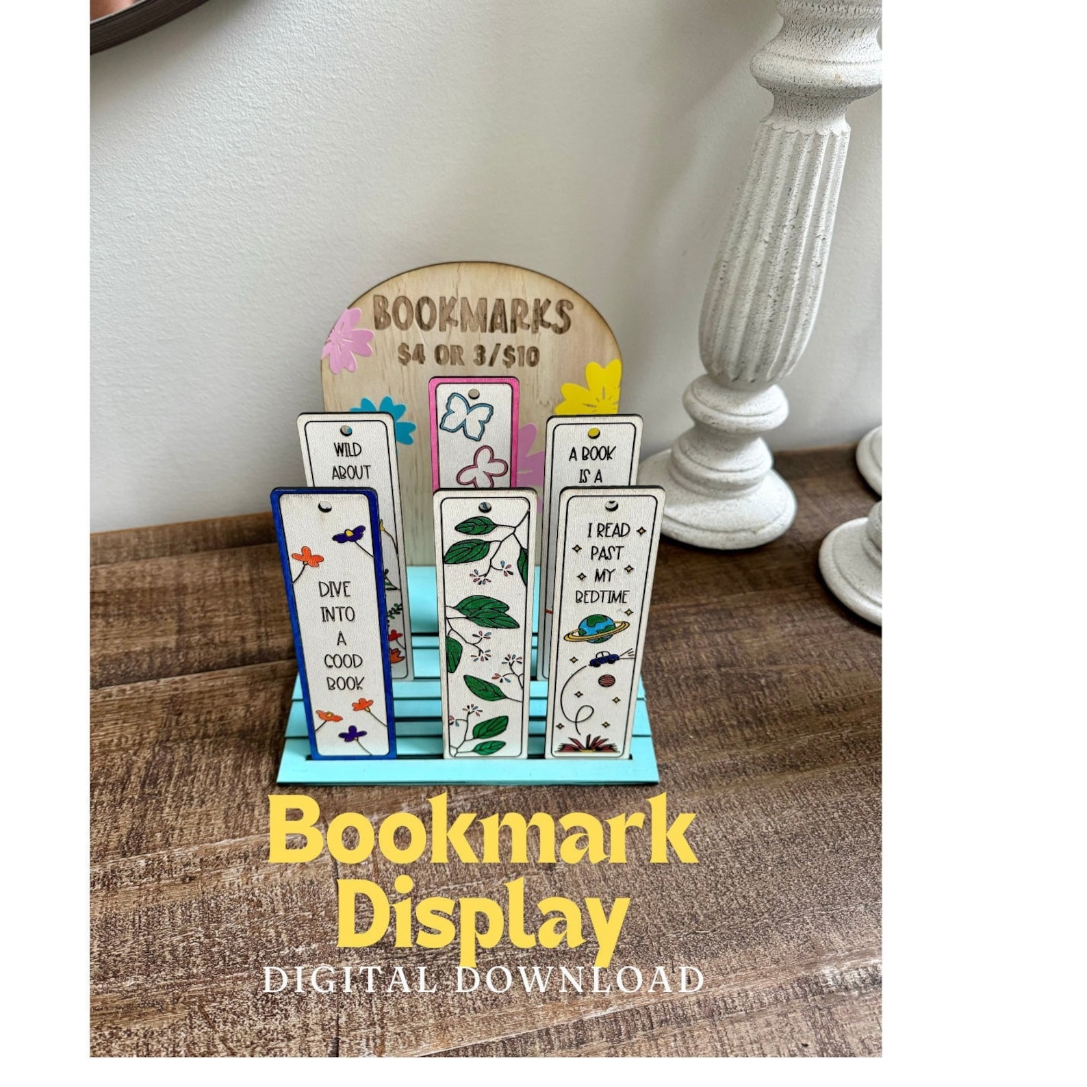 Bookmark Display Stand Digital File Bookmark Display Laser SVG Bookmark ...