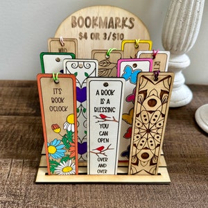 Bookmark Display Stand Digital File Bookmark Display Laser SVG Bookmark ...
