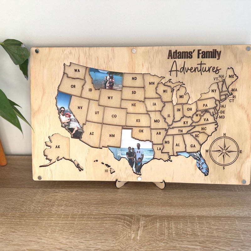 50 States Photo Map - Etsy