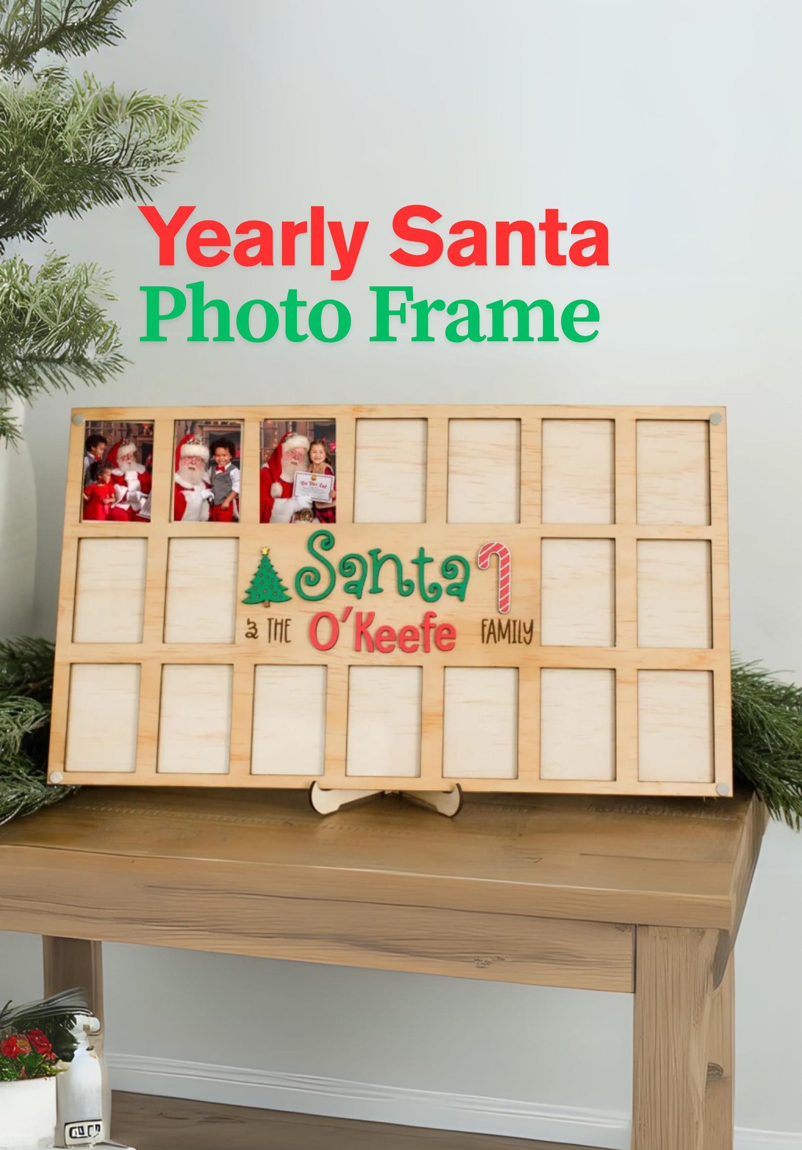Santa Frame Christmas Photo Frame for Santa Pictures Annual Santa Photo ...
