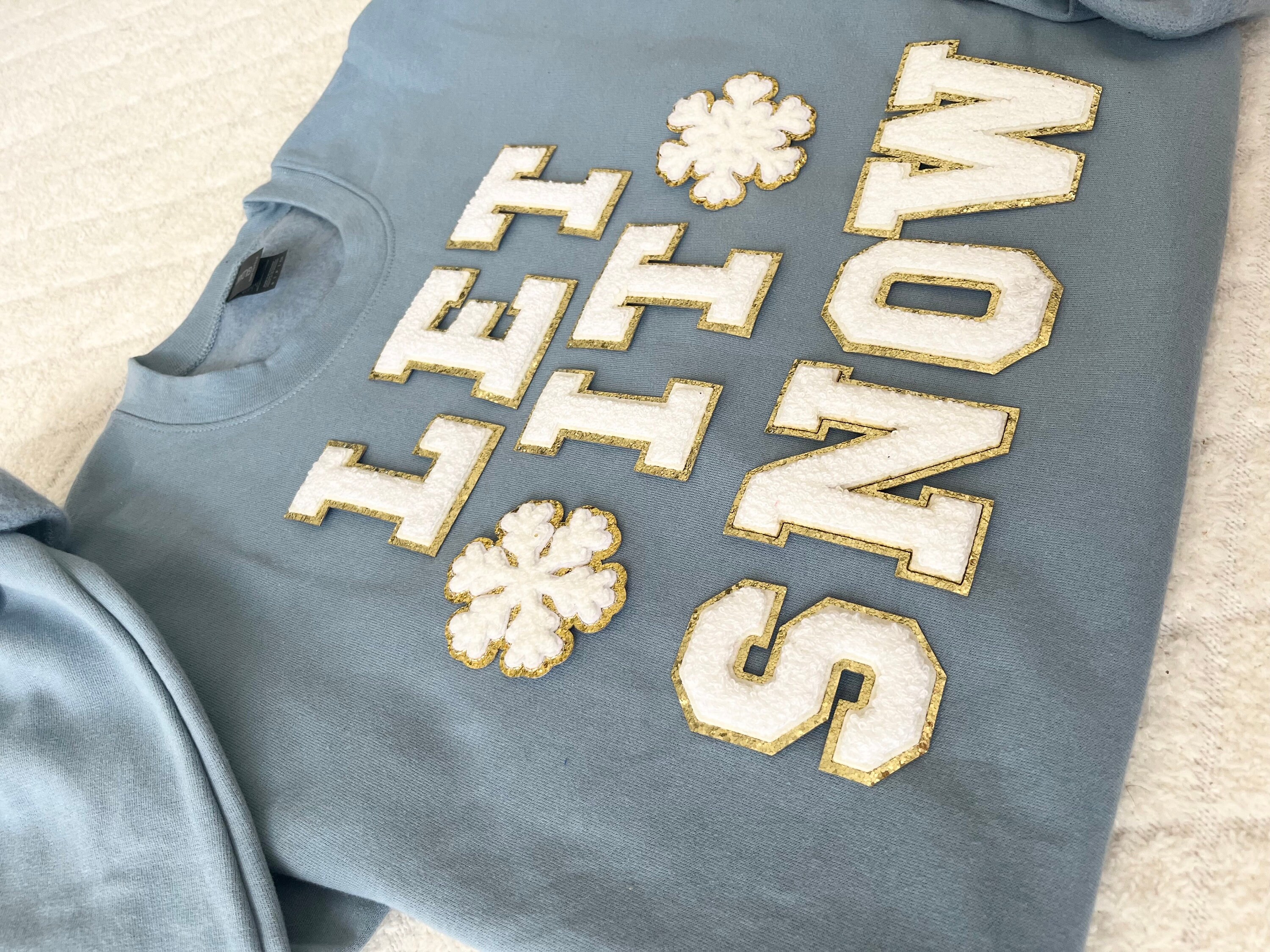 Custom Shirt With Chenille Letter Custom Christmas Sweatshirt - Etsy