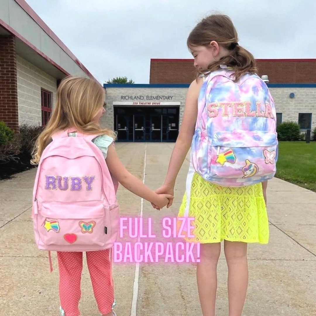 Personalized Gift for Girl Backpack Chenille Patch Custom Backpack for ...