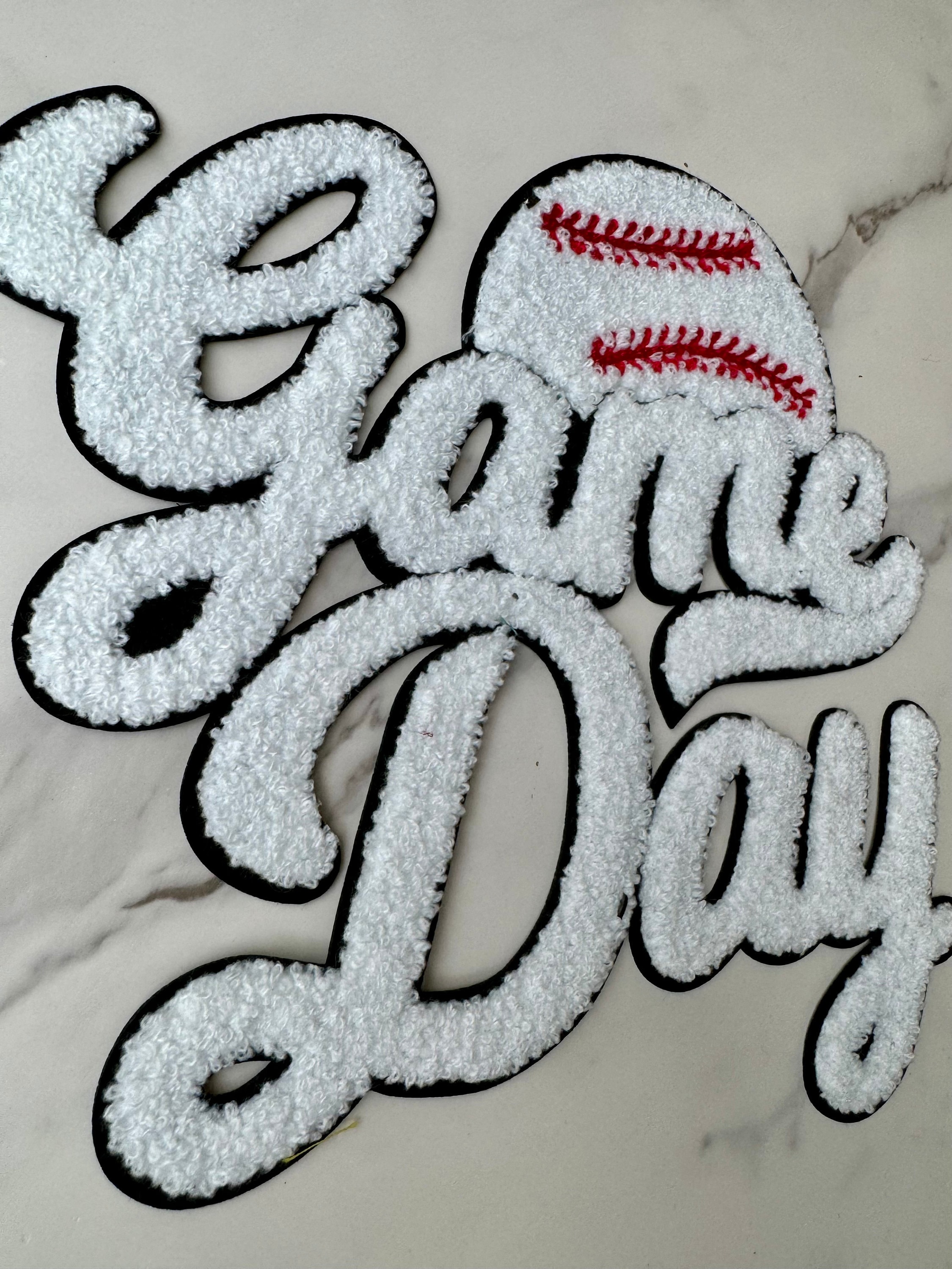Baseball Chenille Patch Iron on Gameday Baseball Chenille Patch Large ...
