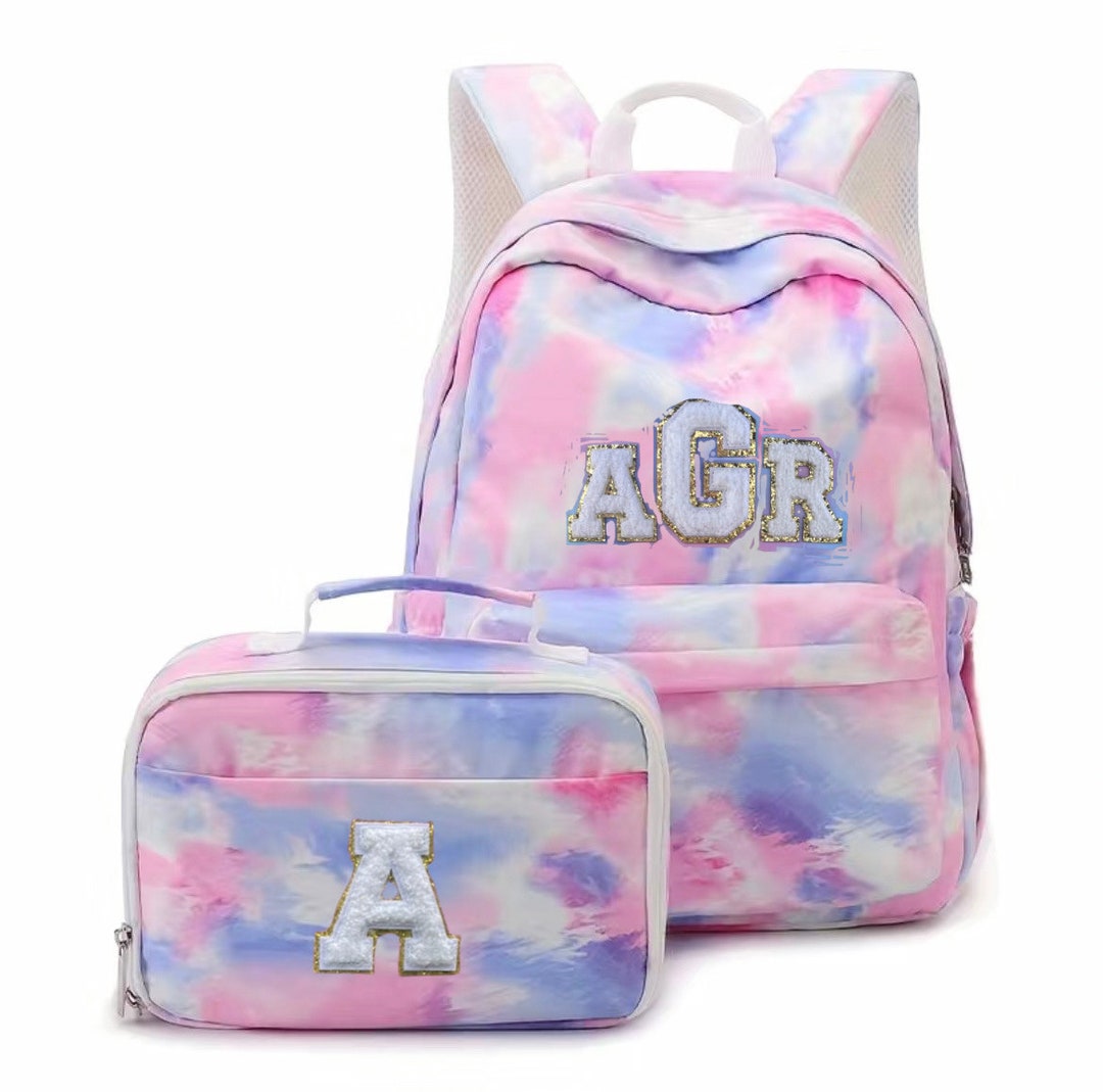 Monogram Backpack Set Chenille Patch Monogram Lunchbox Monogram Pencil ...