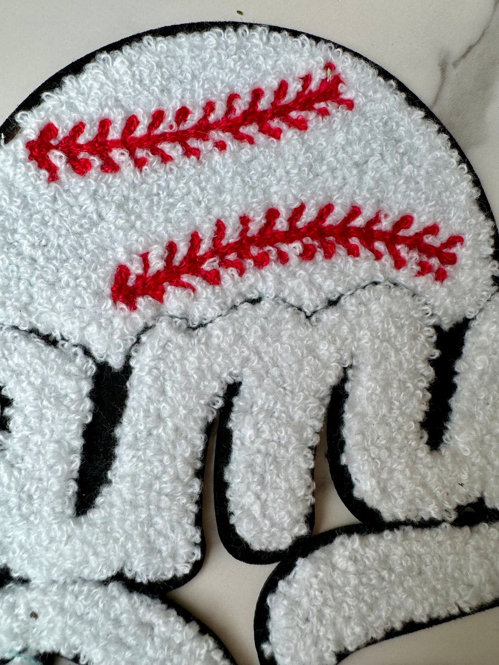 Baseball Chenille Patch Iron on Gameday Baseball Chenille Patch Large ...
