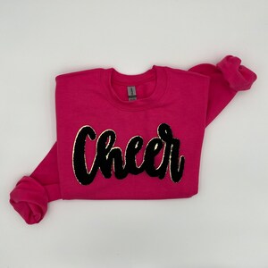 Cheer Crewneck Sweatshirt Chenille Cheer Shirt Custom Chenille ...