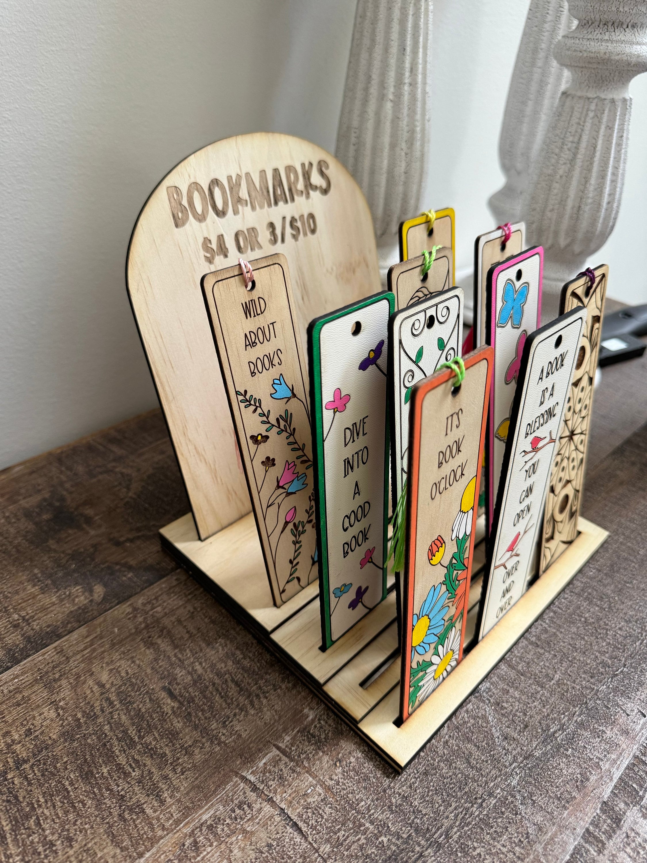 Bookmark Display Stand Digital File Bookmark Display Laser SVG Bookmark ...