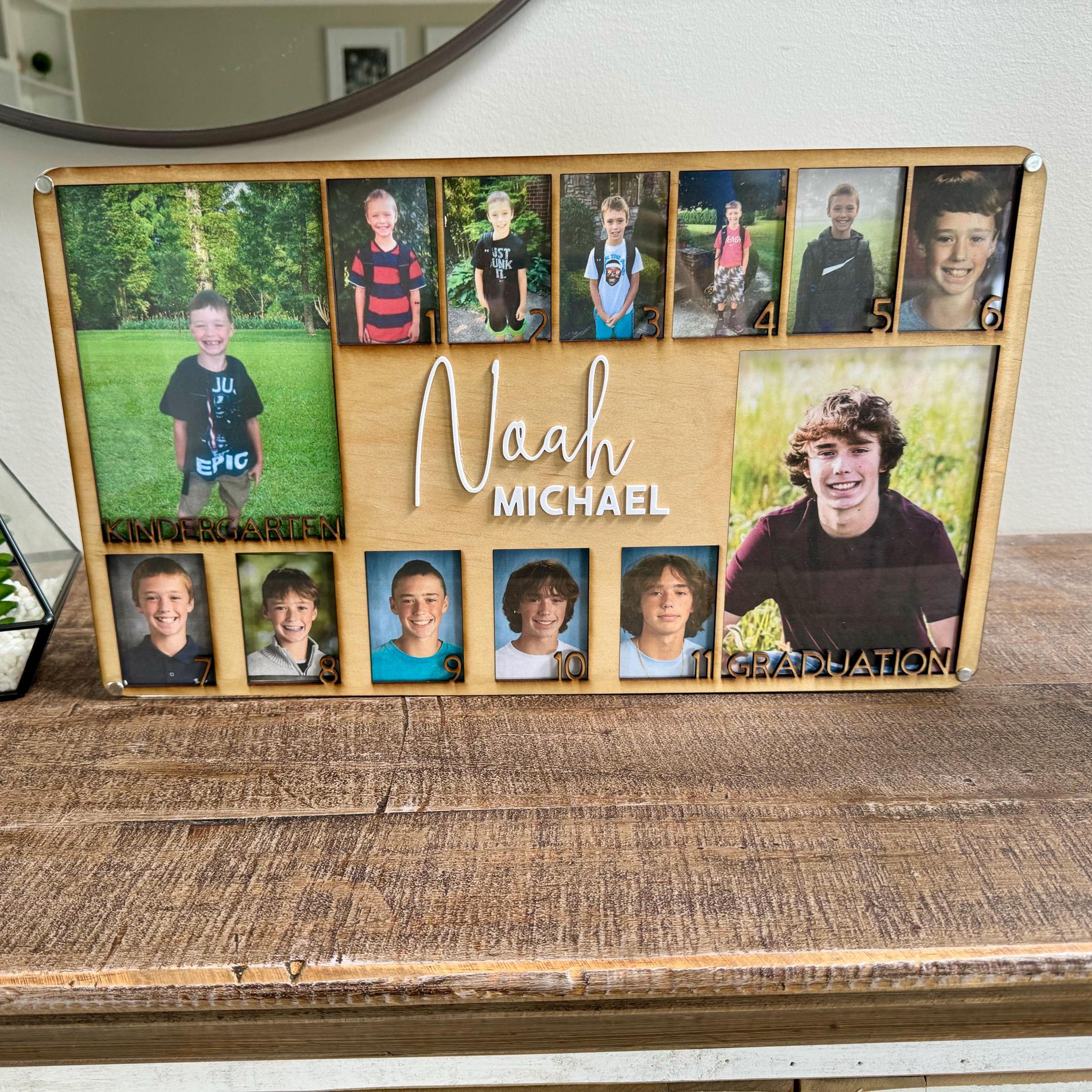 Personalized School Year Photo Frame Custom School Picture Frame Grade ...