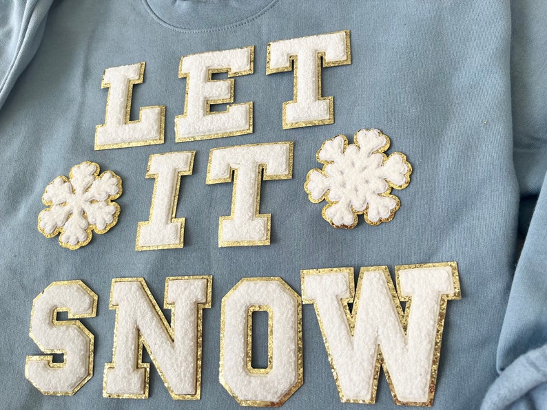 Custom Shirt With Chenille Letter Custom Christmas Sweatshirt - Etsy