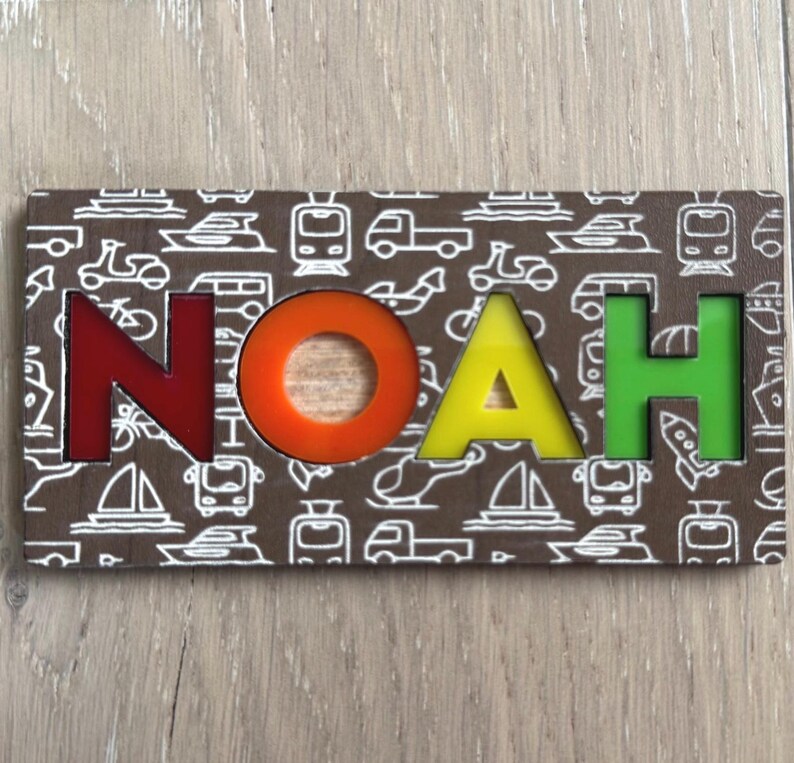 Name Puzzle SVG Digital Download Custom Kids Puzzle Template for Laser ...