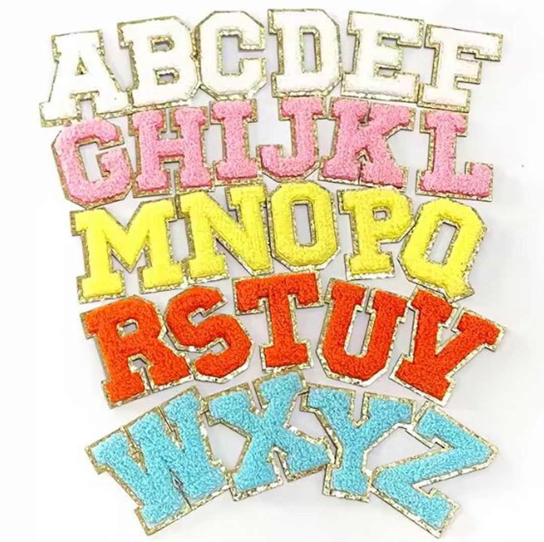 Chenille Letters 2.2" Iron on Chenille Patches Varsity Letter Patch ...