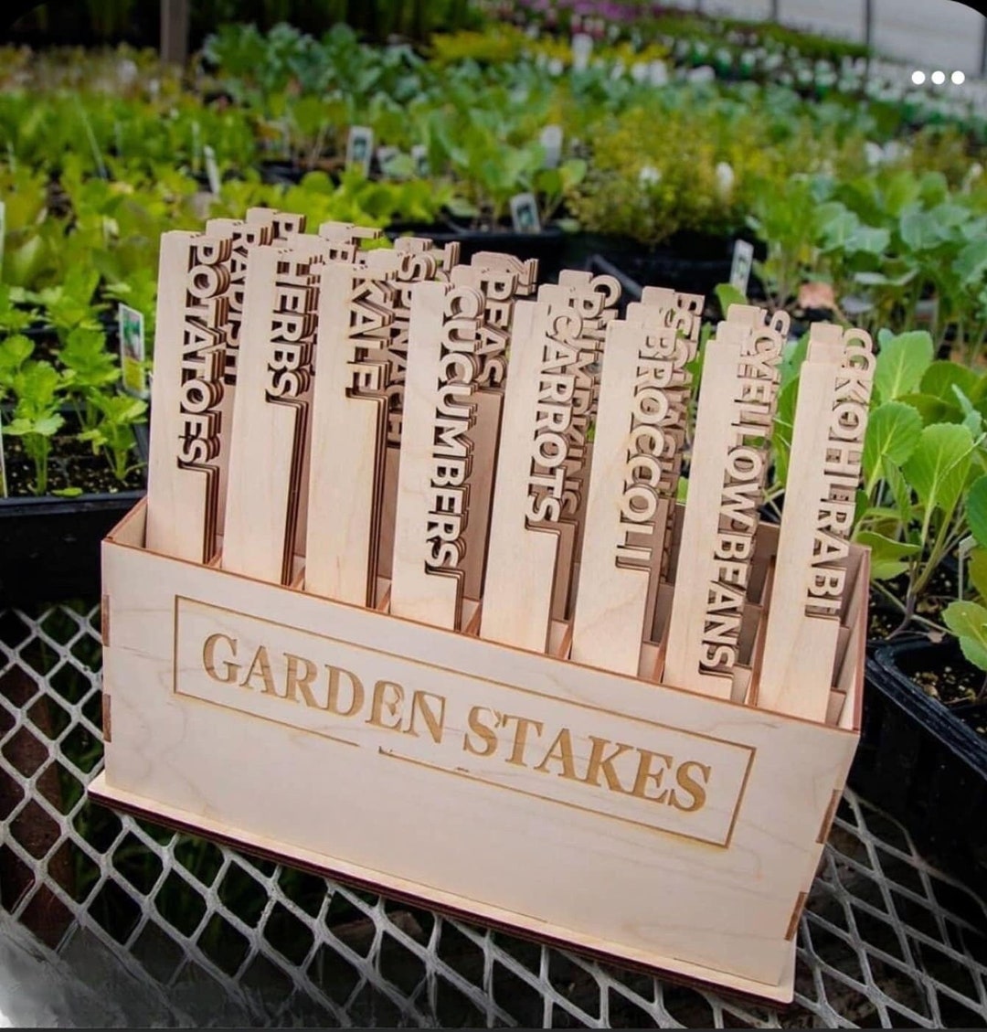 Wood Garden Stakes Custom Wood Vegetable Labels for Garden Markers ...