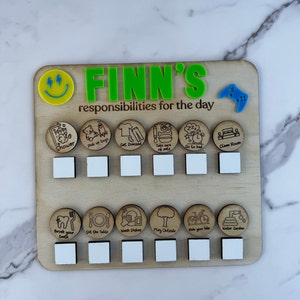 Wood Chore Chart Svg File Digital Download Laser Chore Chart Digital ...