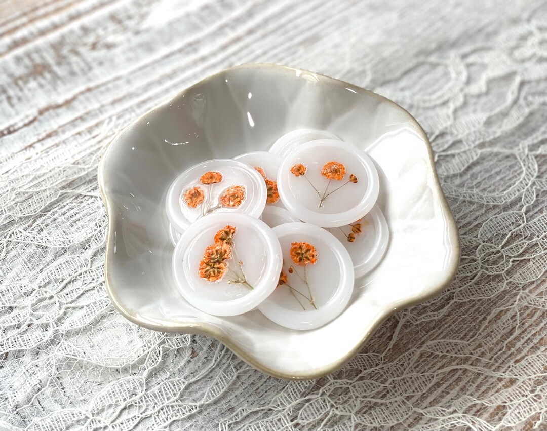 Wax Seal Stickers- Wedding Invitation Wax Seals- Dried Flower Wax Seals ...