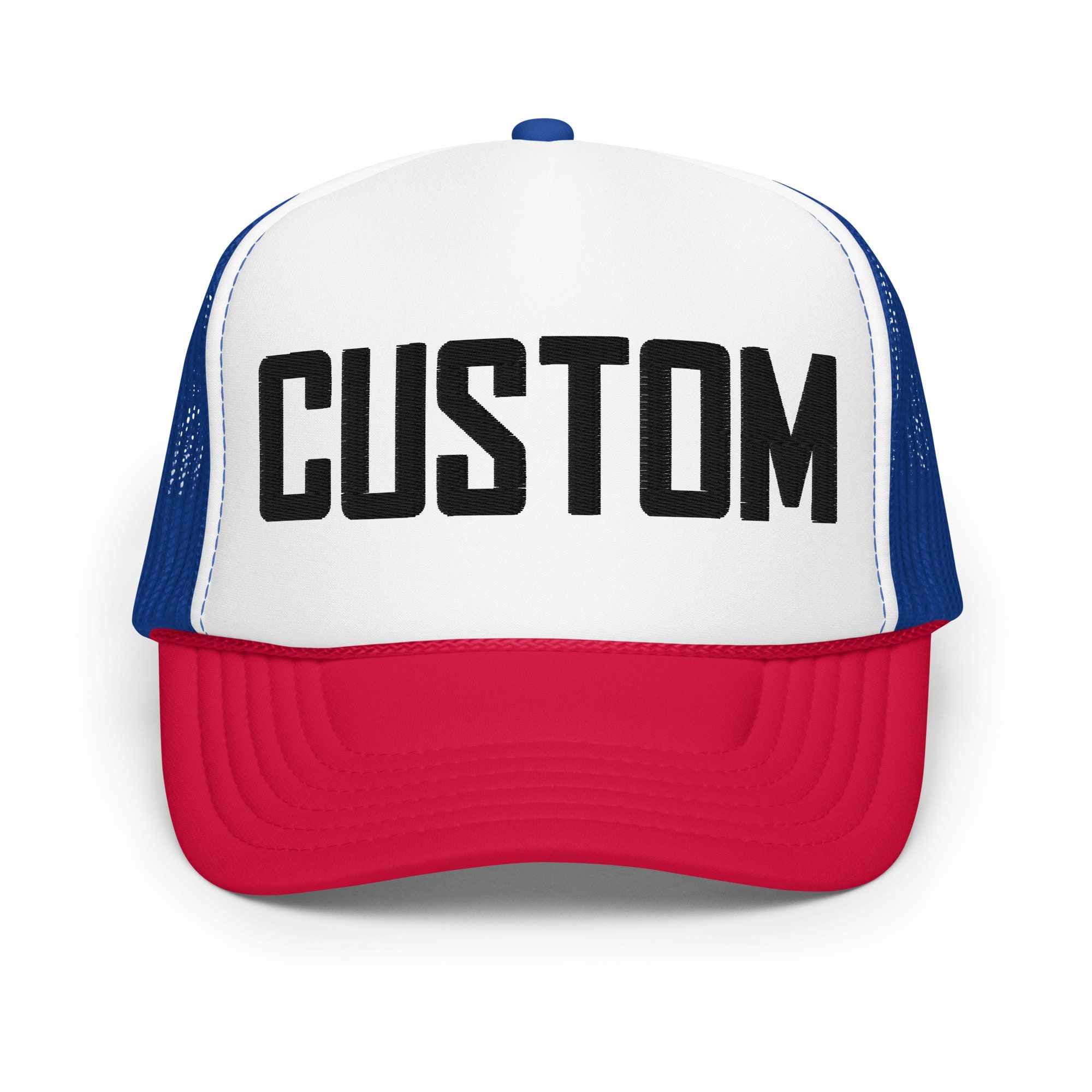 Personalized Custom Embroidered Foam Trucker Hat Custom Snapback Hat Airport Code Area Code Zip ...
