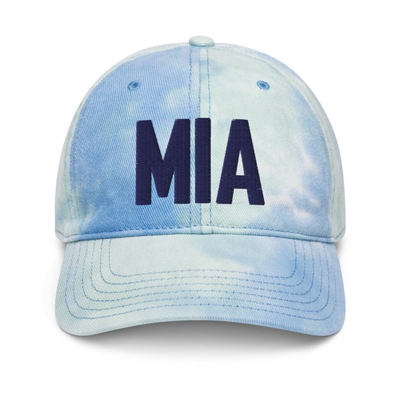 MIA Airport Code Hat Pastel Tie Dye Embroidered Hat Dad Hat - Etsy
