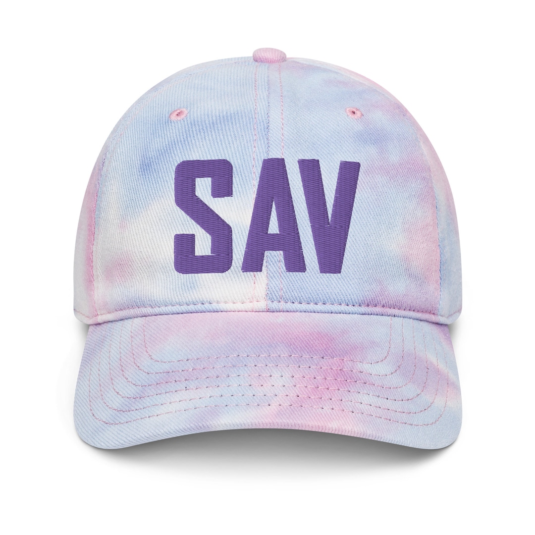 SAV Airport Code Hat Pastel Tie Dye Savannah Georgia Hilton Head Island ...