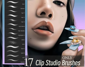 Clip Studio Paint Brushes Hand Stamps Various Hand Poses - Etsy