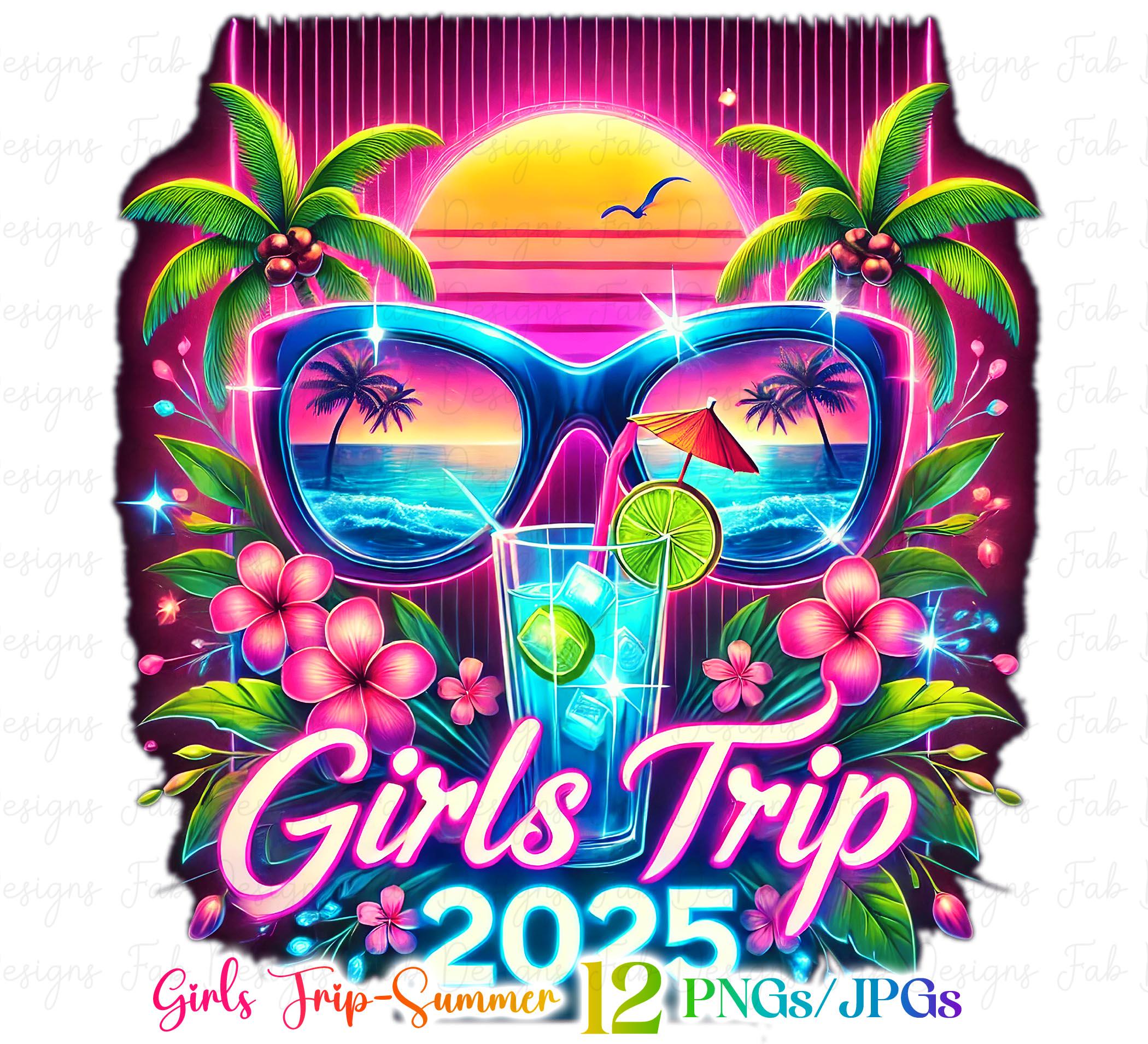 Neon Girls Trip 2025 Sublimation Design (digital Download) - Etsy