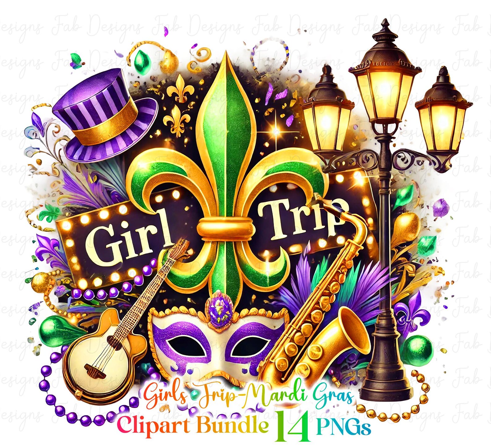 Mardi Gras Girls Trip Png Clipart New Orleans Bourbon St Digital