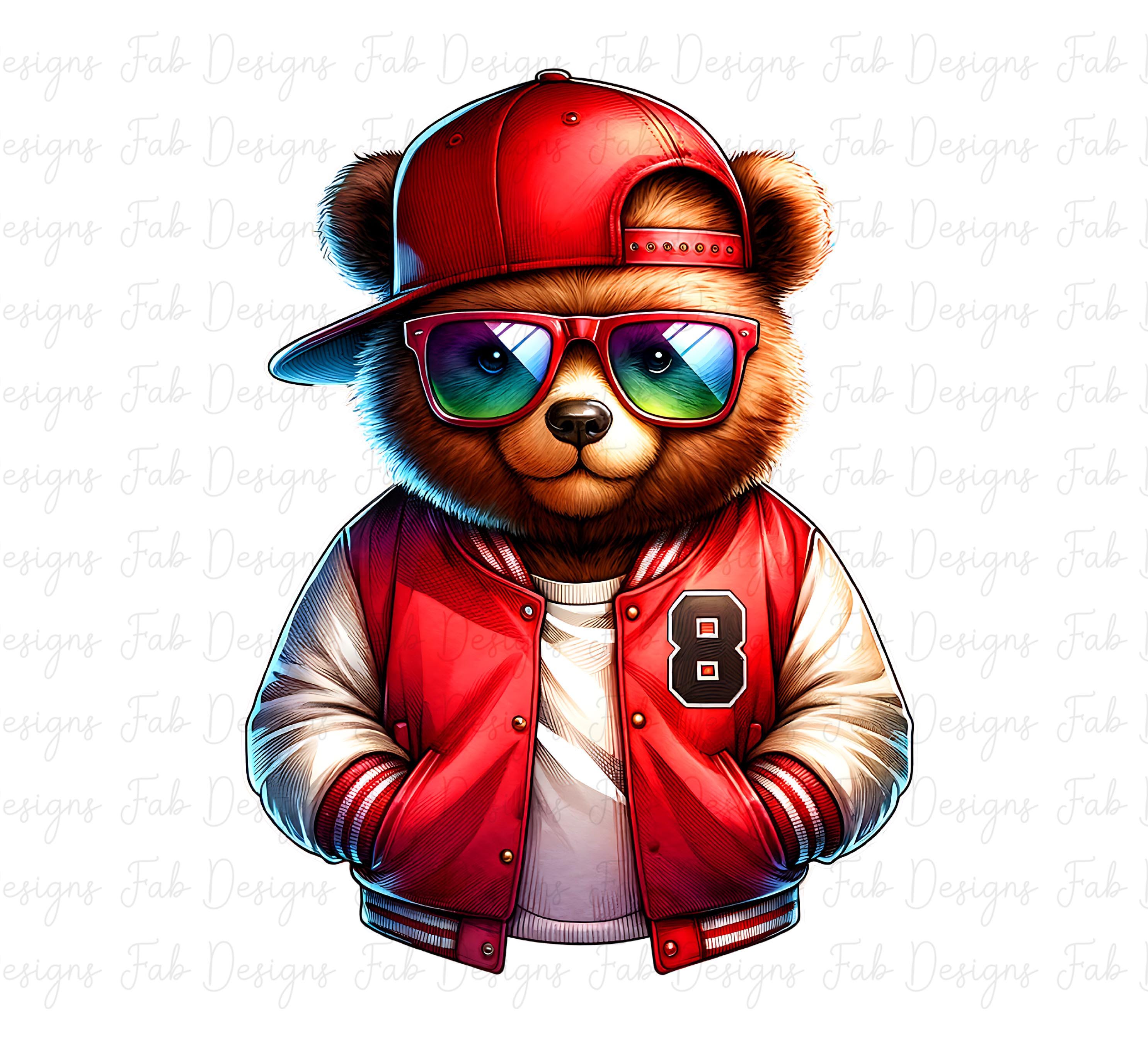 30 Watercolor Cool Bear Collection Clipart Bundle, Birthday Clipart ...