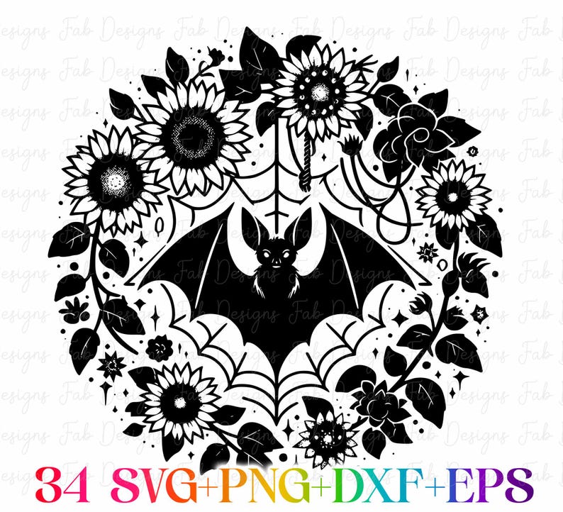 34 Cute Bat Bundle Halloween Svg, Bat Silhouette Svg Halloween Decor ...