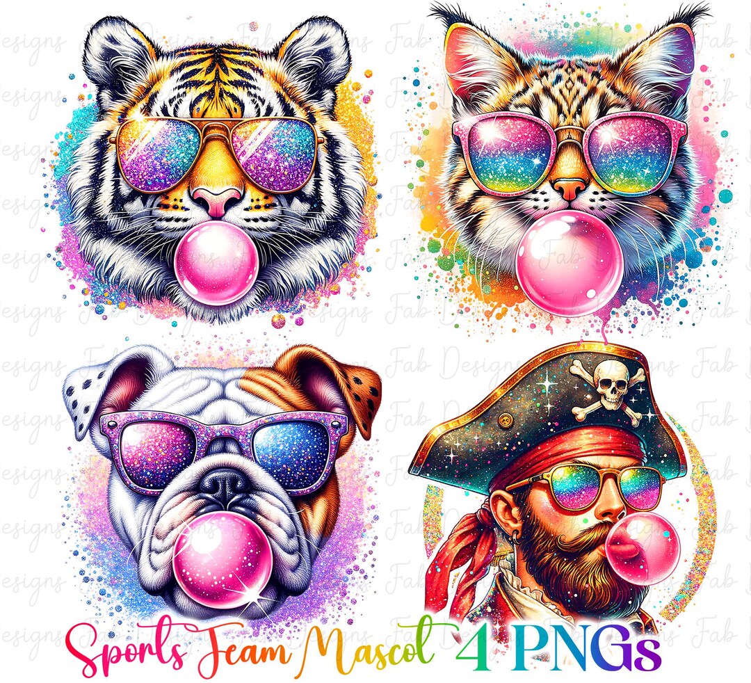 4 Sports School Teams. Mascot Design, School Mascot, Football Team ...