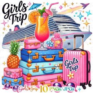 Girls Trip Sublimation Design: Tropical Cruise PNG (digital Download ...