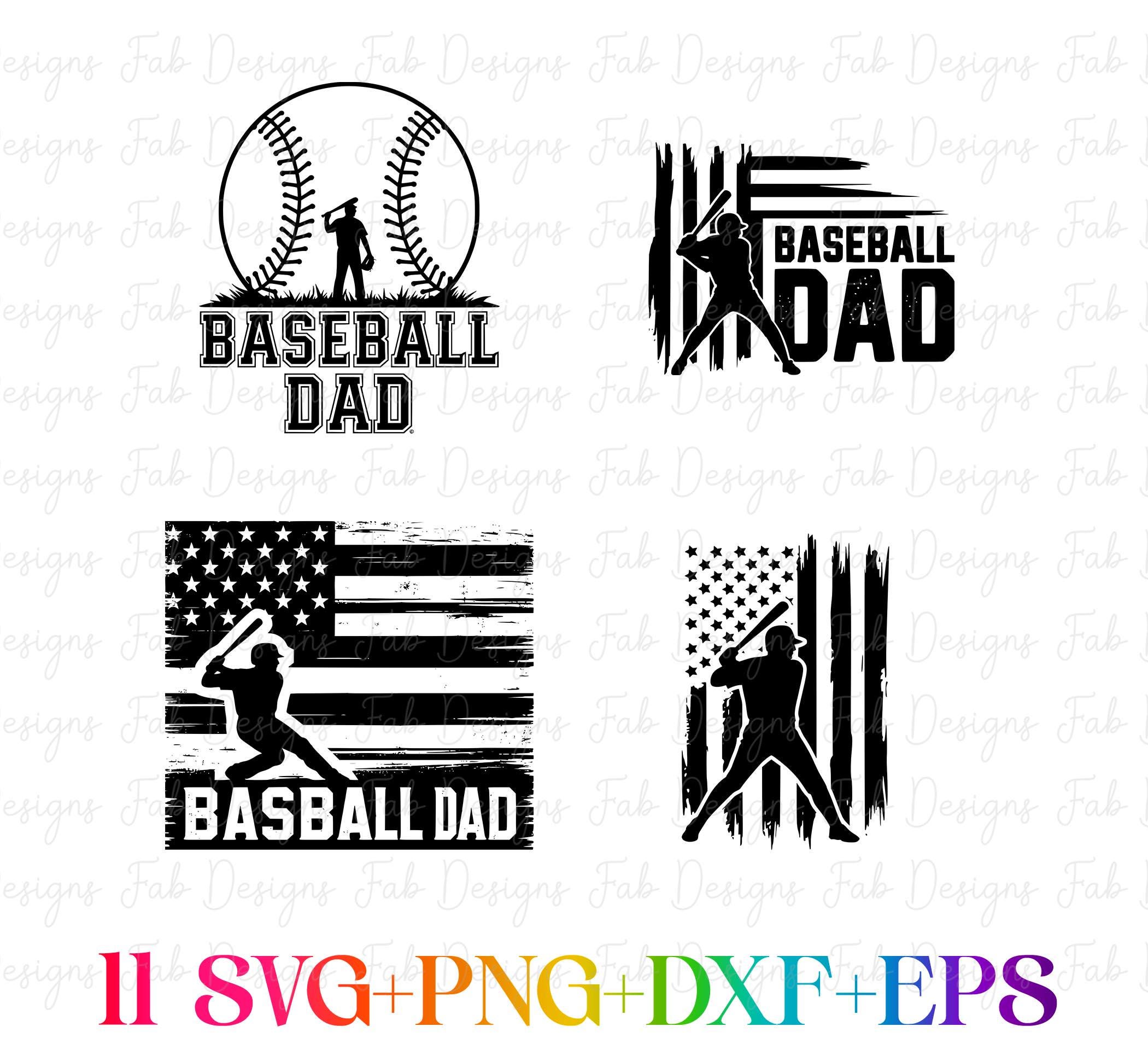Baseball Dad SVG Bundle: Shirt Design, Car Decal (digital Download) - Etsy