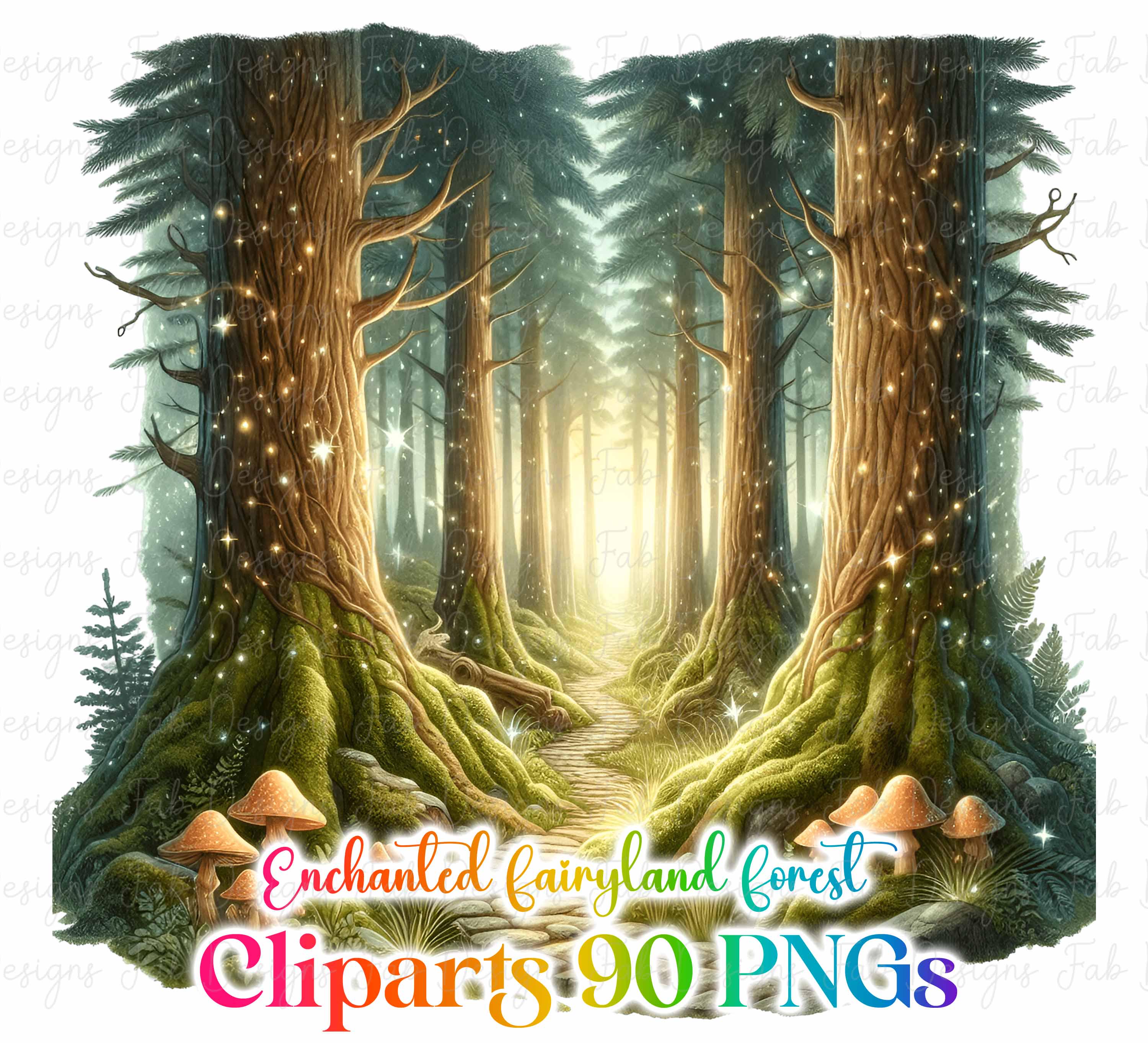 Forest Fairy Clipart: Watercolor Fantasy Art (digital Download, Jpgs - Etsy