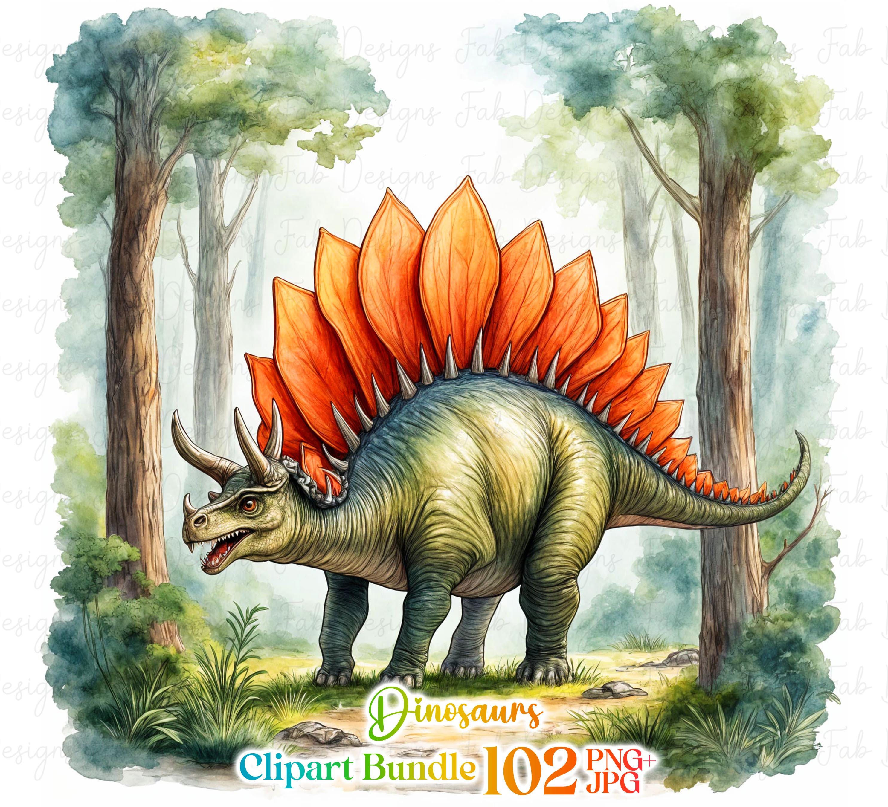 102 Dinosaurs PNG Bundle, Cute Dragon Steampunk Dragon,watercolor ...