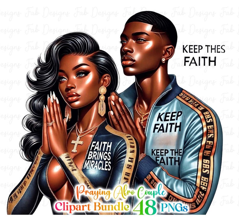 Praying Black Couple PNG Clipart Bundle (digital Download) - Etsy